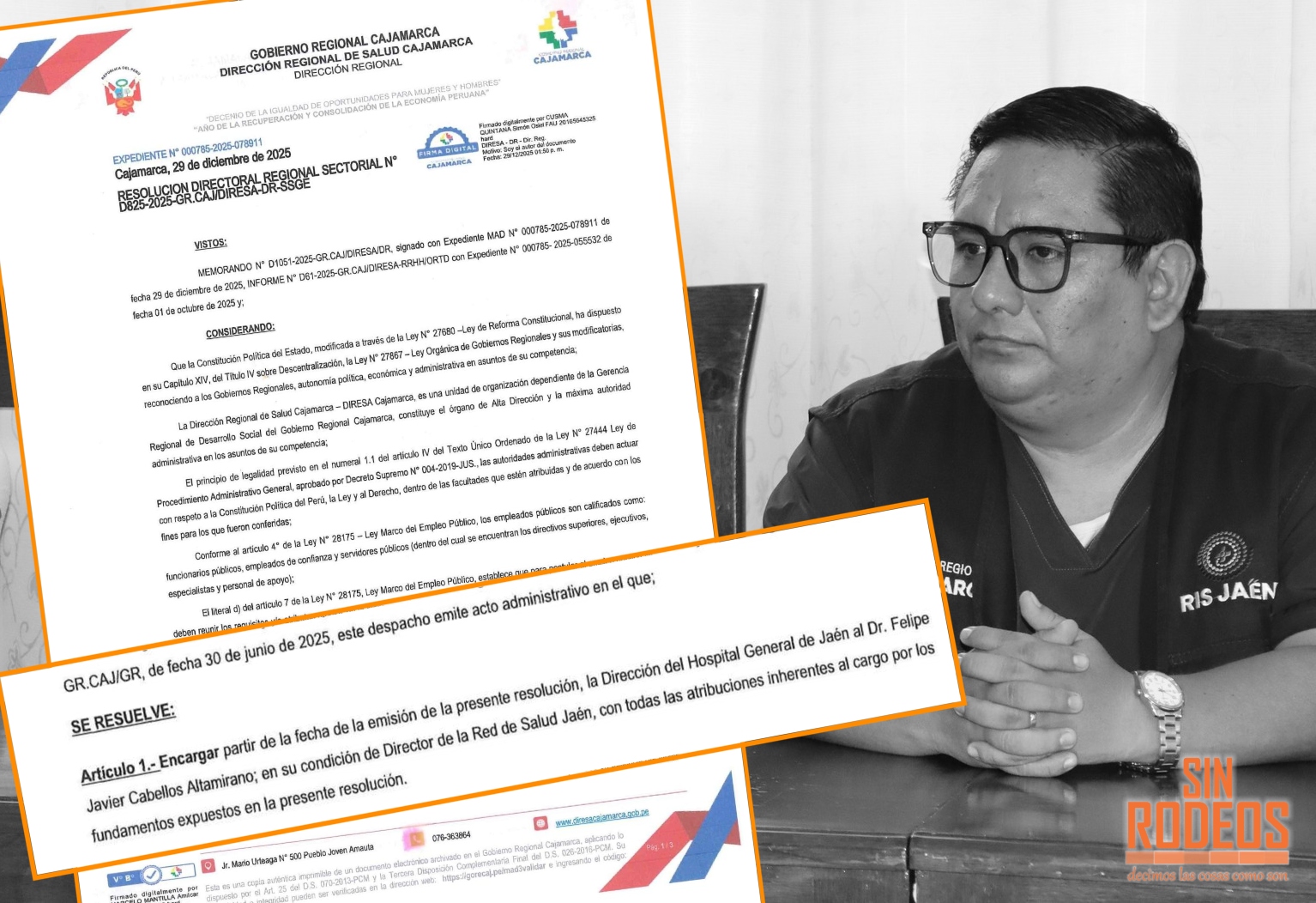 DIRECTOR DE RIS FELIPE CABELLOS ES DESIGNADO «TEMPORALMENTE» DIRECTOR ...